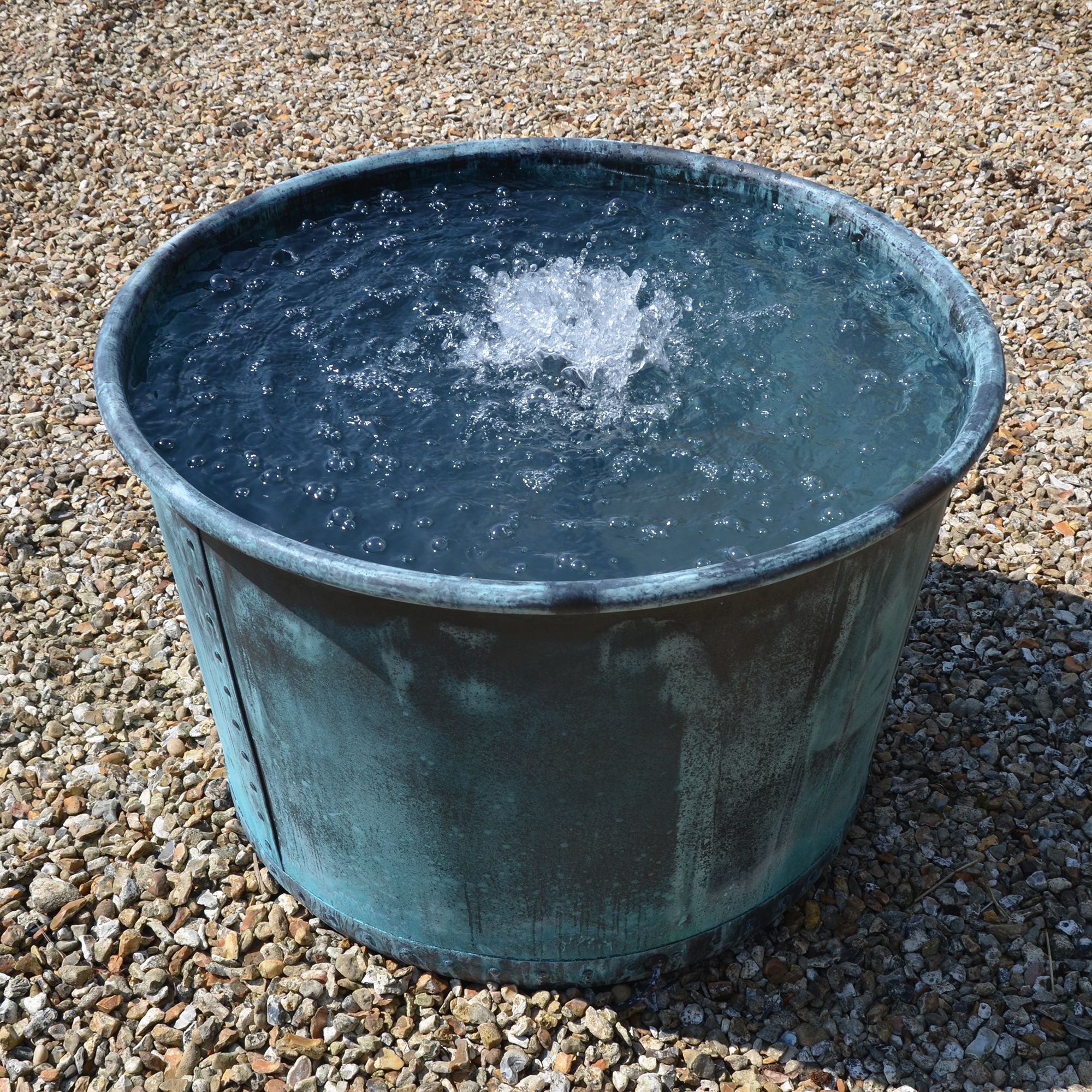 The Circular Copper Water Container Rolled Edge - Large | Heritage ...