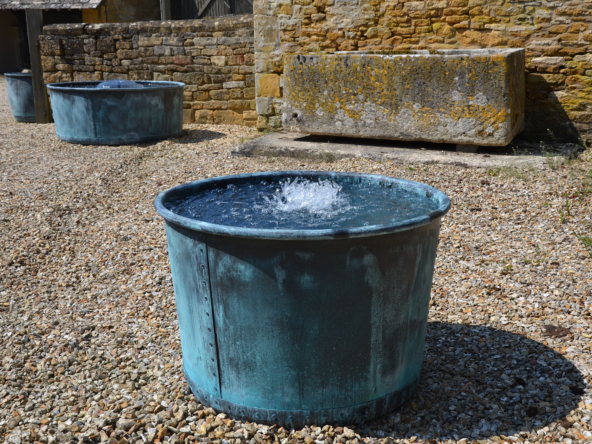 The Circular Copper Water Container Rolled Edge - Medium | Heritage ...