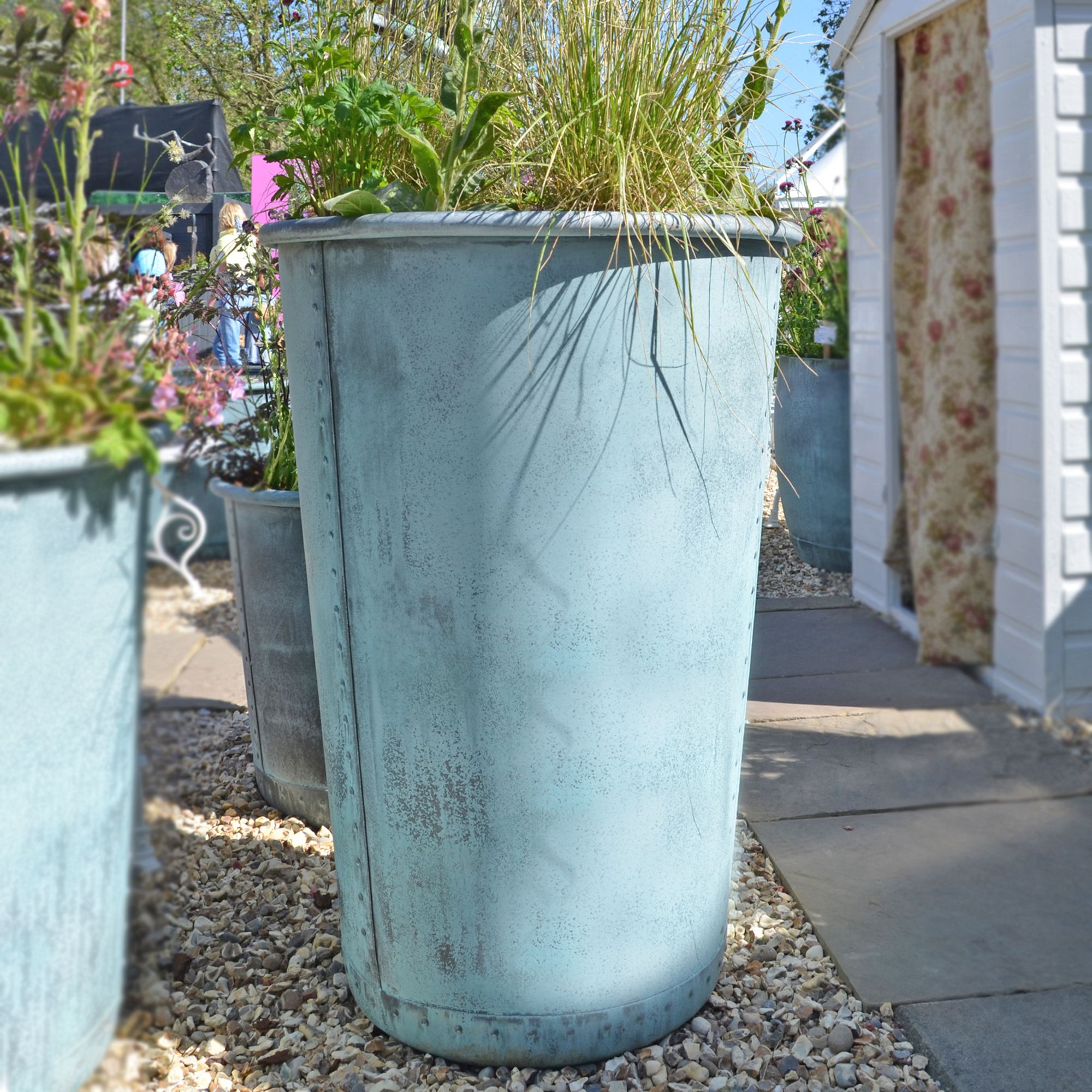 The Circular Terrace Copper Garden Planter Rolled Edge - Large ...