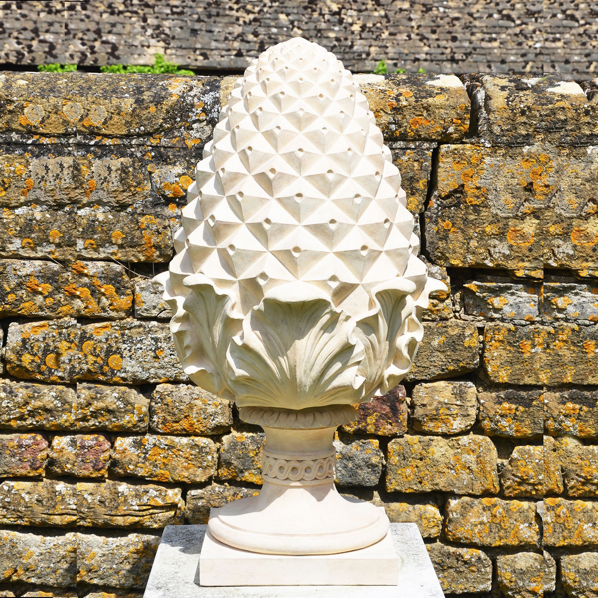 The Ham House Coade Stone Pineapple Finial | Heritage Handmade Garden ...