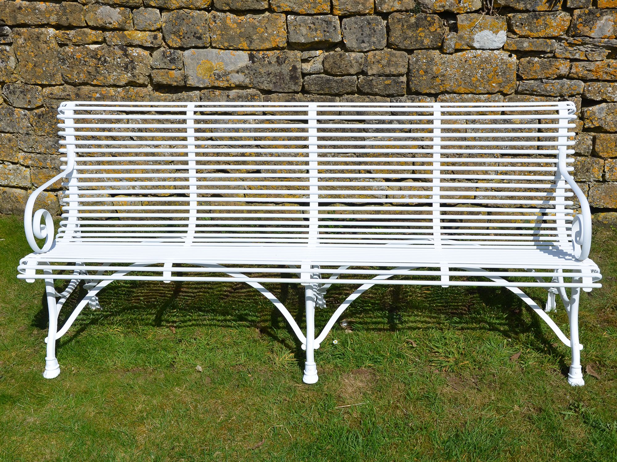 The Large Straight Ladderback Garden Seat | Heritage Handmade Garden ...