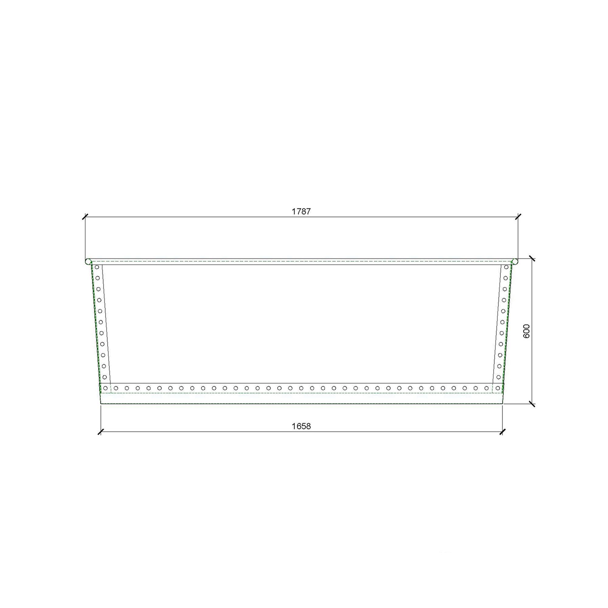 The Rectangular Copper Garden Planter Rolled Edge Wide - Medium ...