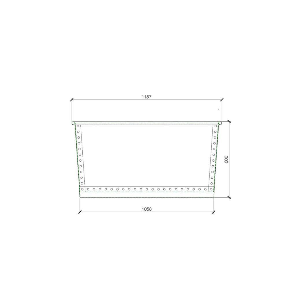 The Rectangular Copper Garden Planter Rolled Edge Narrow - Small ...