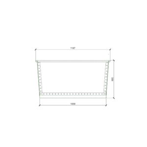 The Rectangular Copper Garden Planter Rolled Edge Narrow - Small ...