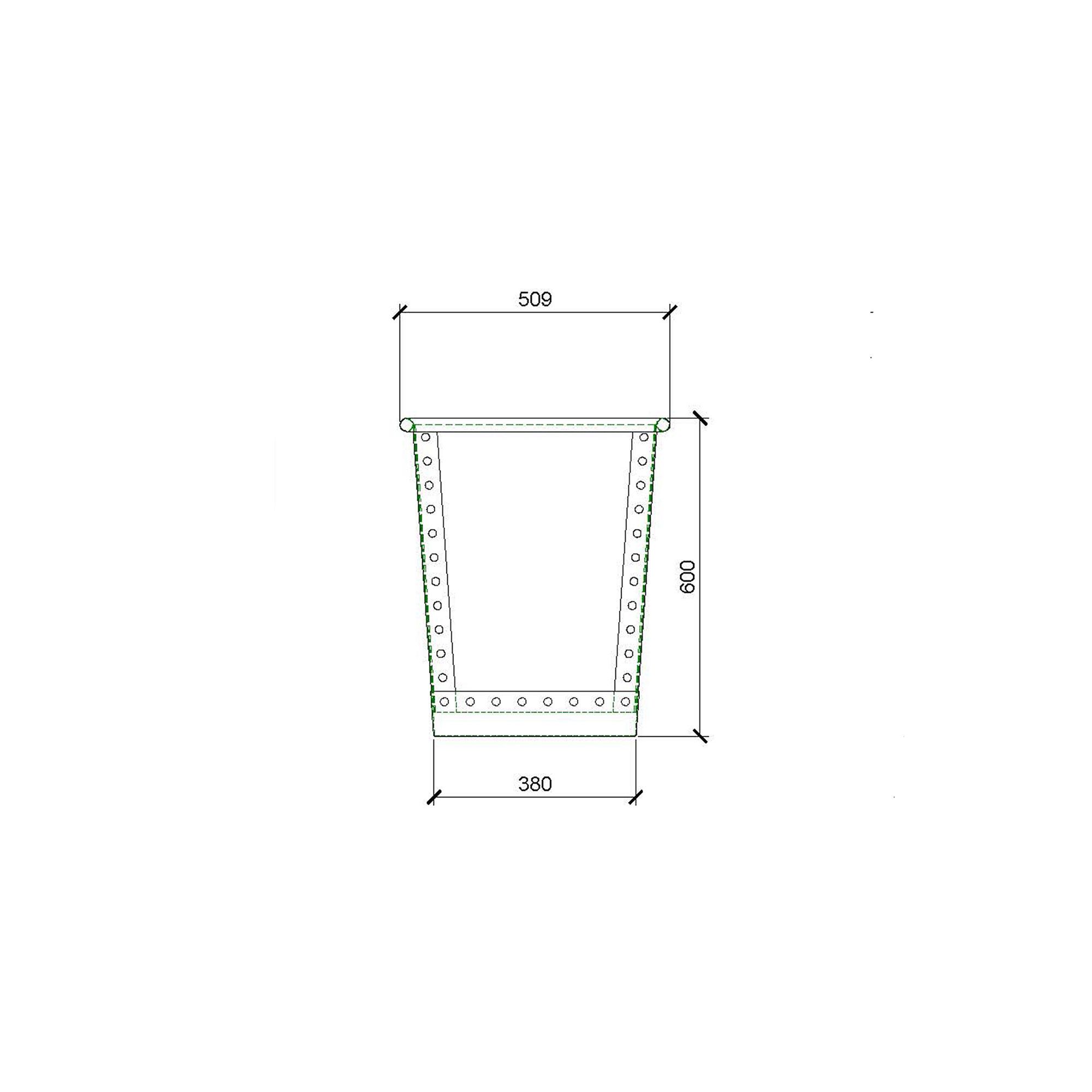 The Rectangular Copper Garden Planter Rolled Edge Narrow - Small ...