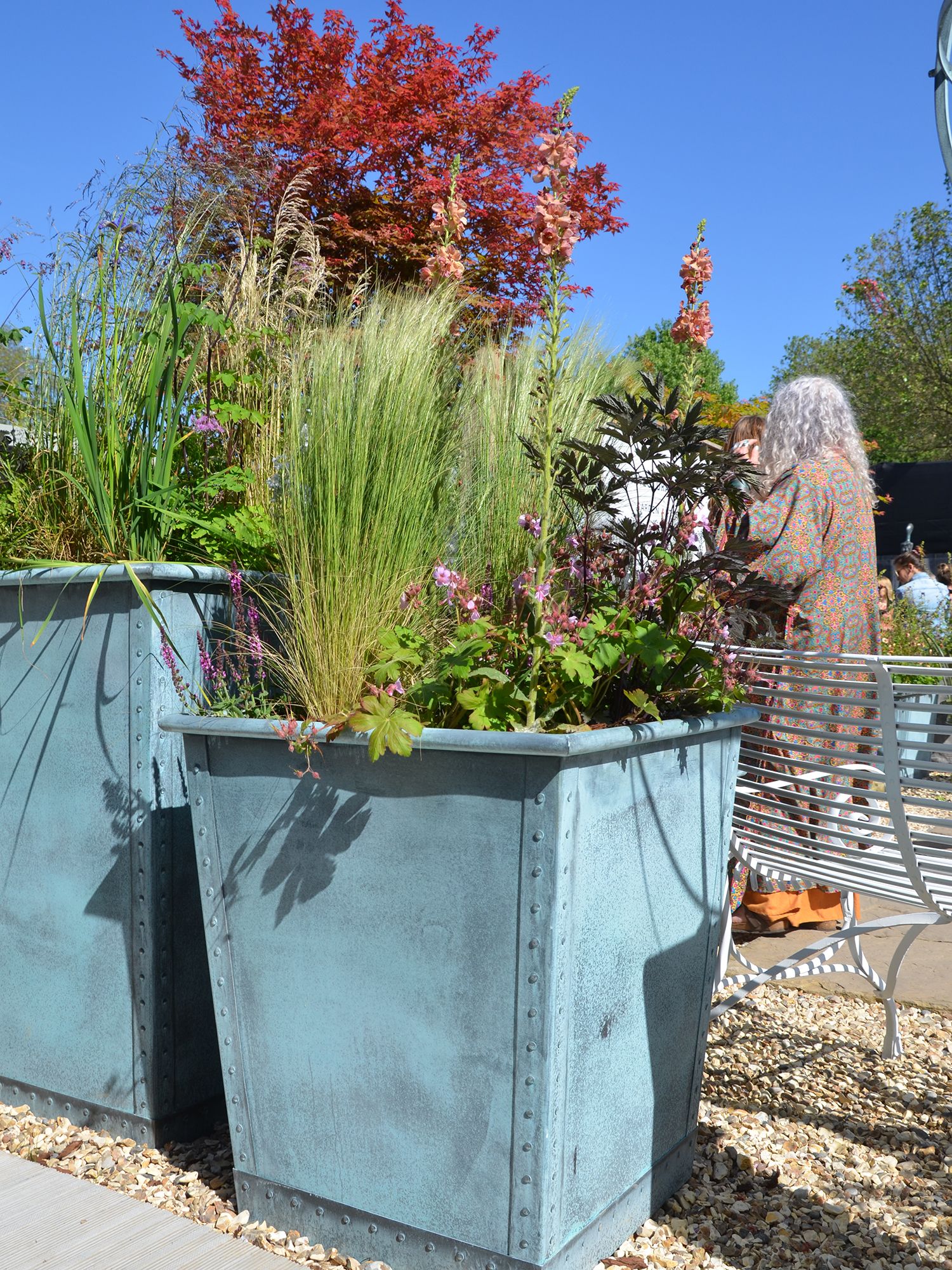 The Square Terrace Copper Garden Planter Rolled Edge - Small | Heritage ...