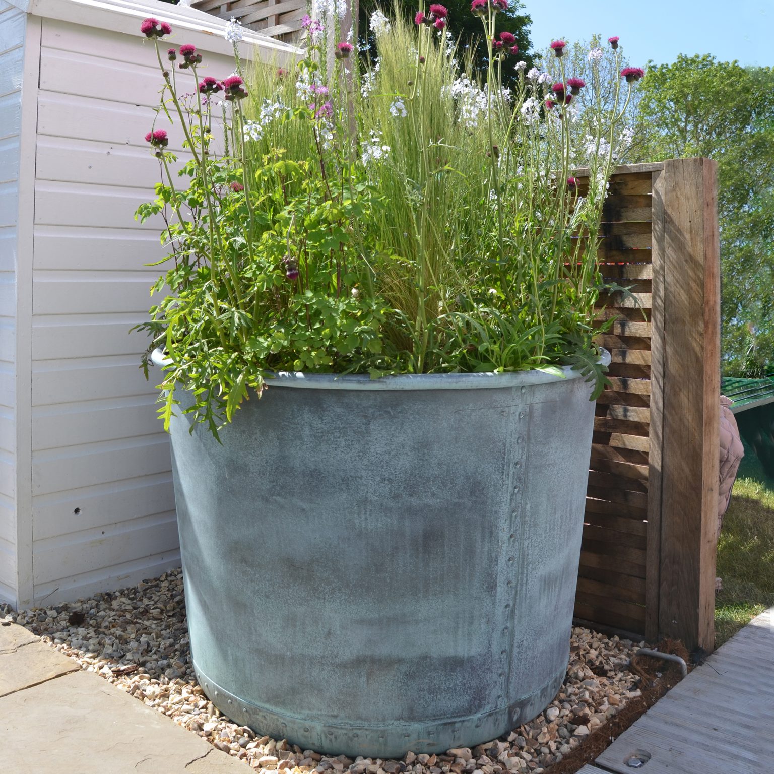 The Circular Copper Garden Planter Rolled Edge - Very Large | Heritage ...
