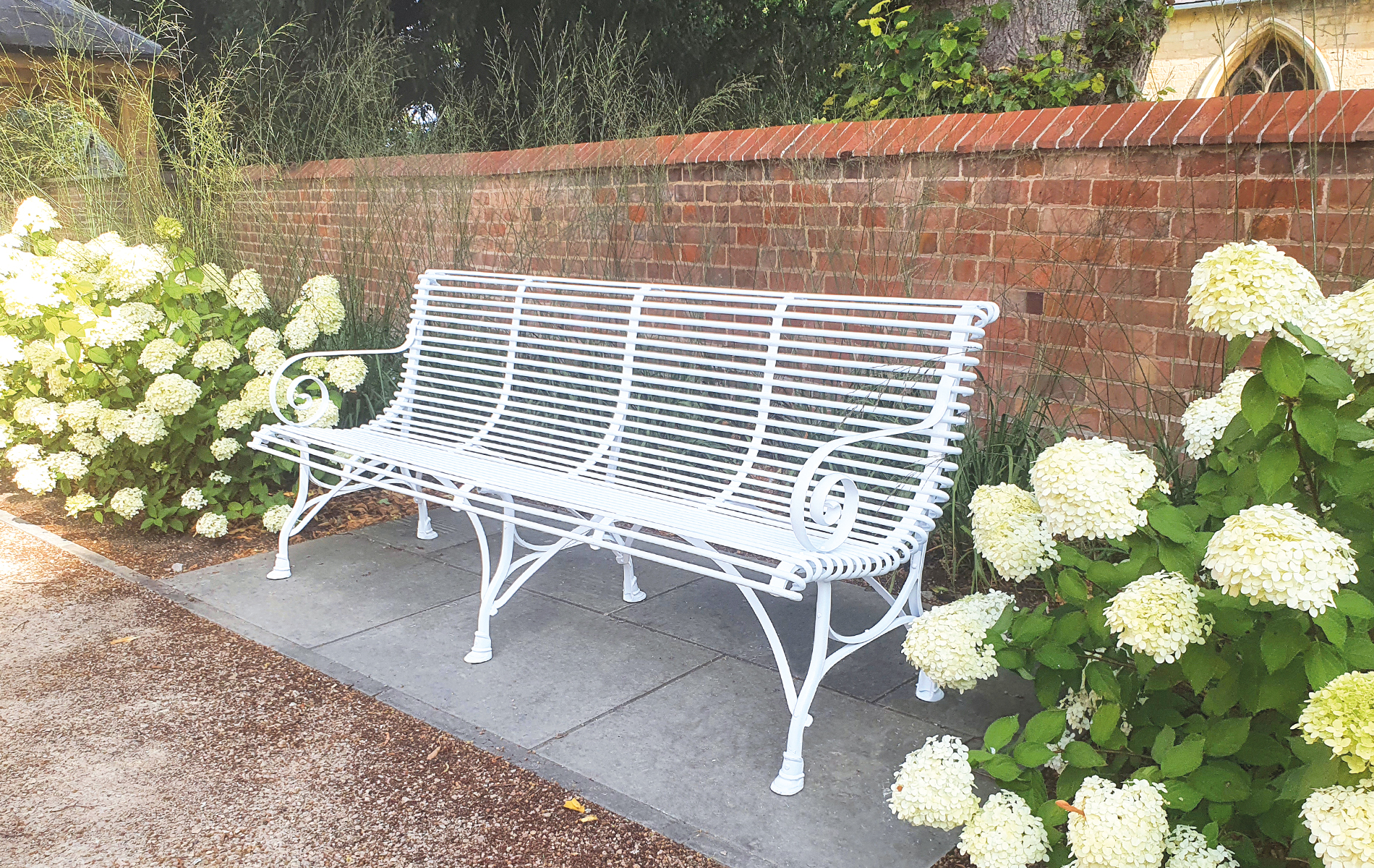 The Large Straight Ladderback Garden Seat | Heritage Handmade Garden ...