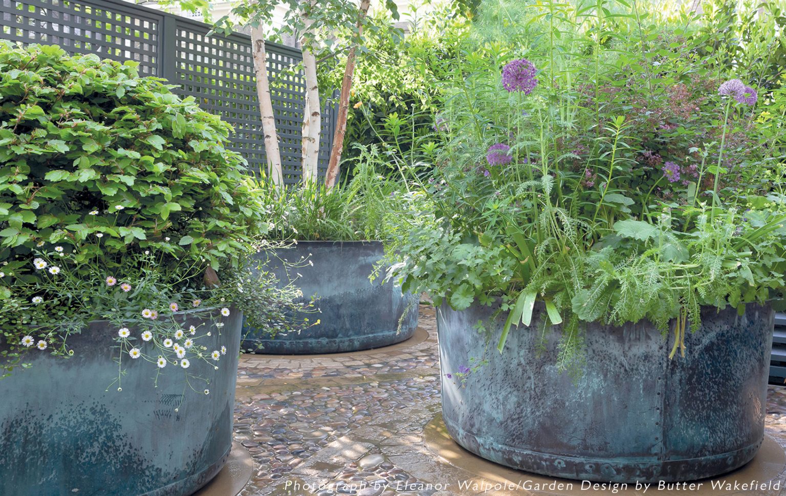 The Courtyard Copper Garden Planter Flat Edge - Small | Heritage ...
