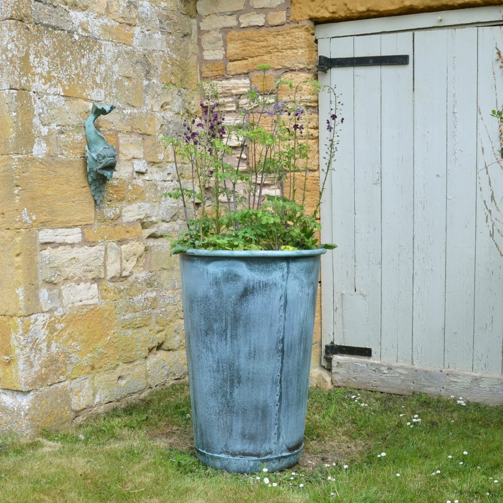 The Circular Terrace Copper Garden Planter Rolled Edge - Large ...