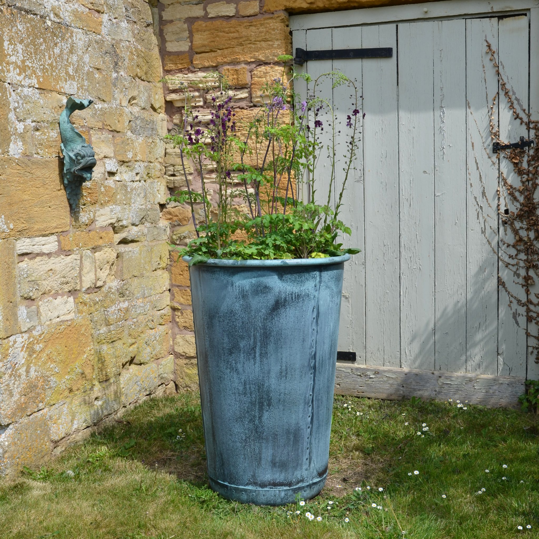 The Circular Terrace Copper Garden Planter Rolled Edge - Large ...