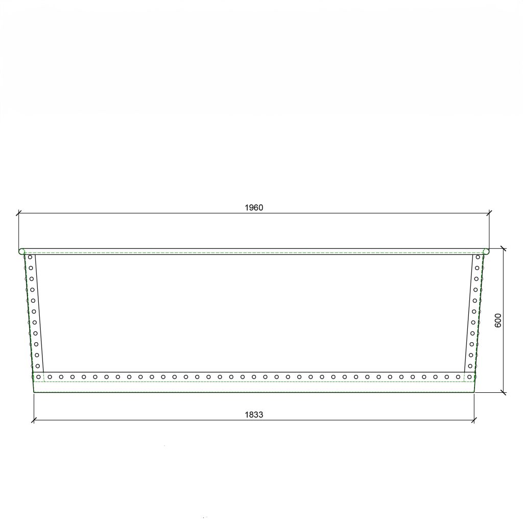 The Rectangular Copper Garden Planter Rolled Edge Narrow - Large ...