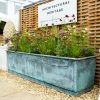 The Rectangular Copper Garden Planter Rolled Edge Wide - Large ...