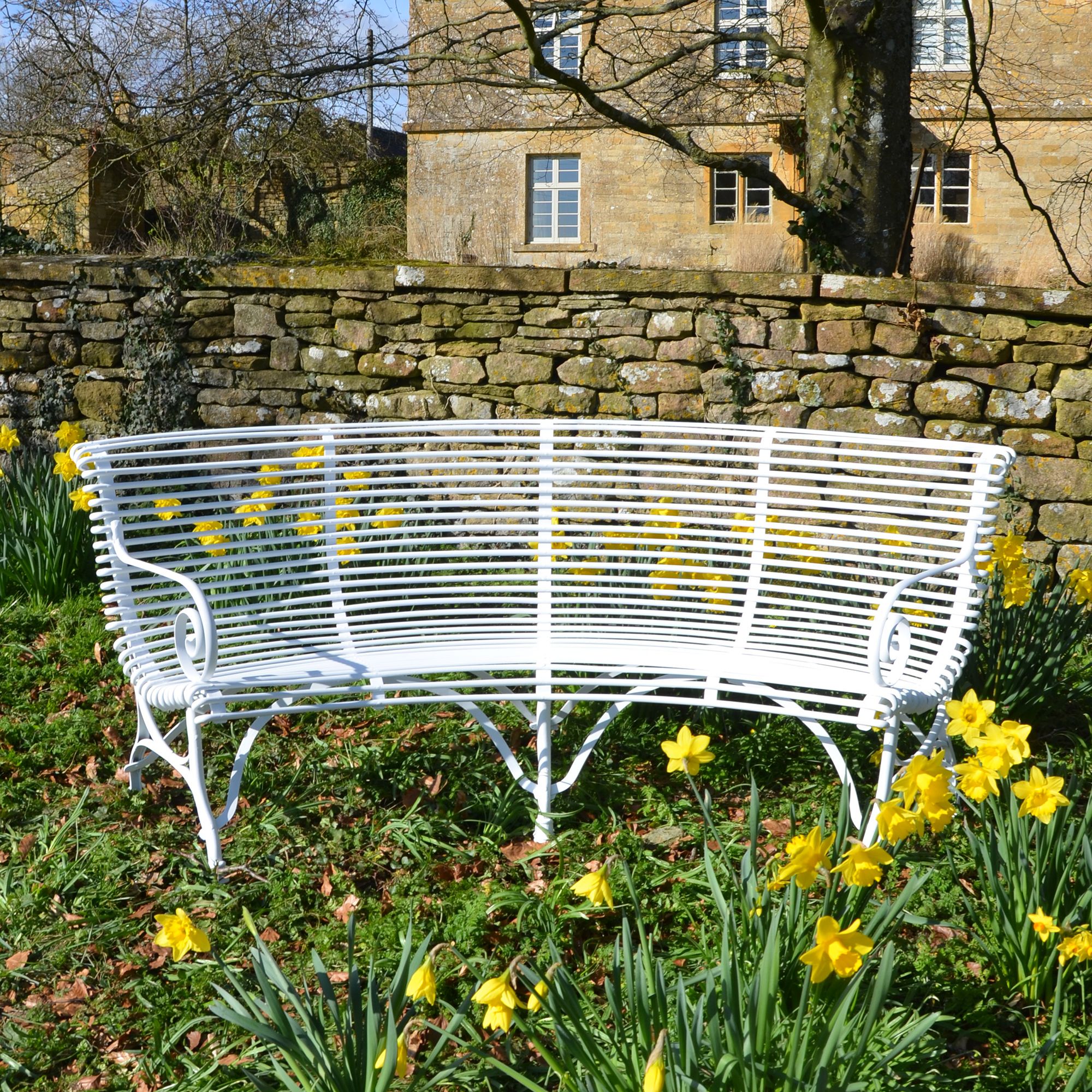The Semi-Circular Ladderback Garden Seat | Heritage Handmade Garden ...